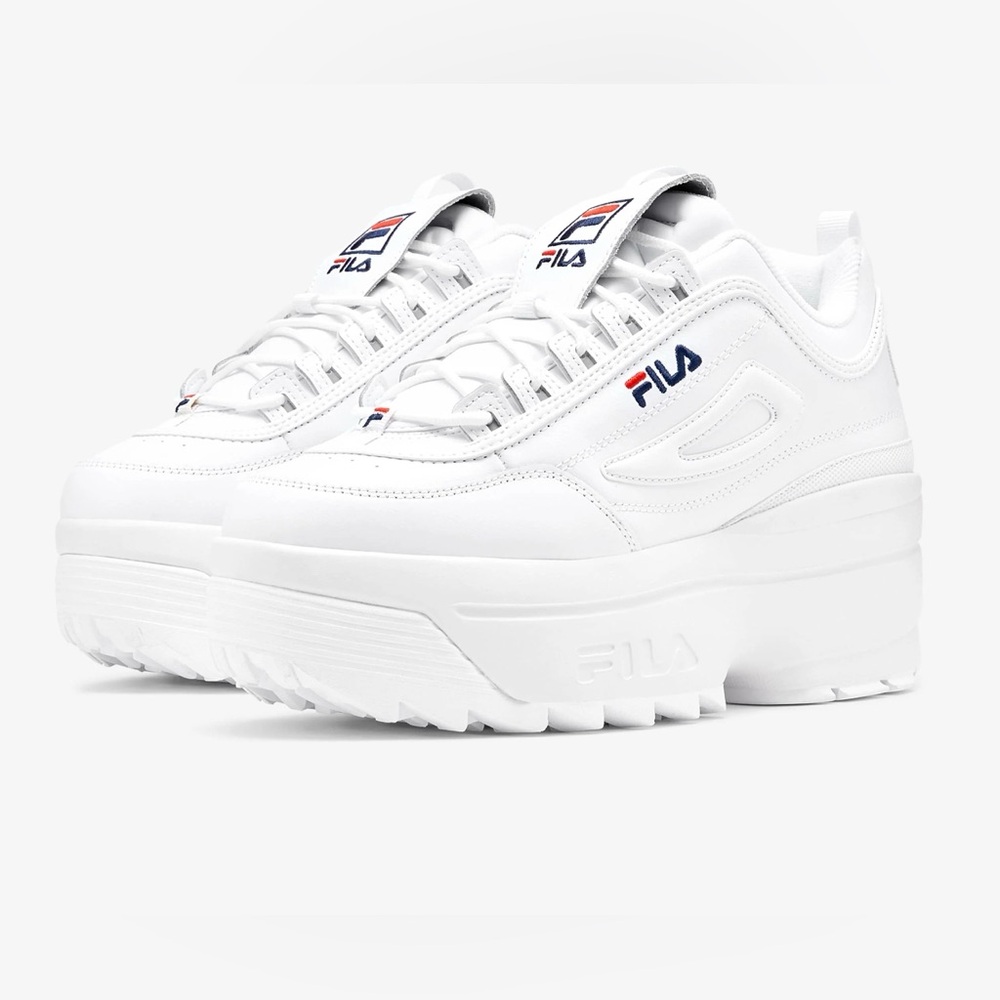Fila Disruptor Il Wedge White Platform Sneakers-6 - Gem